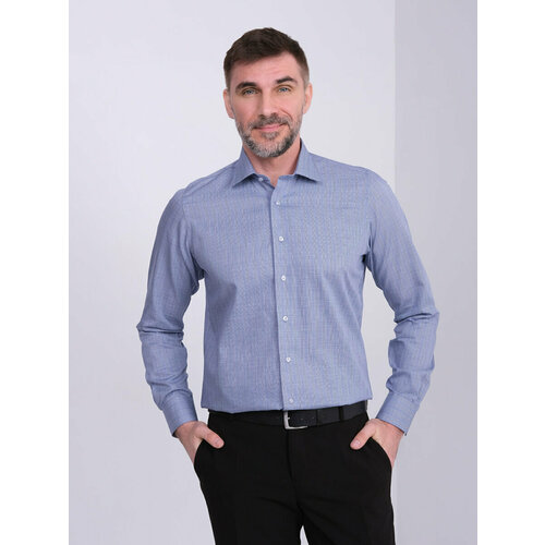 Рубашка WEBERMANN, размер 41, голубой