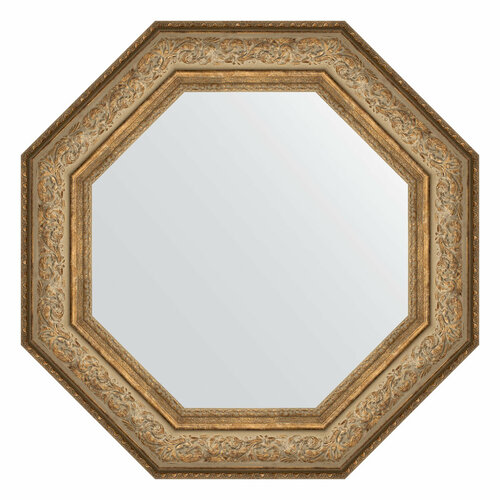 EVOFORM Зеркало настенное Octagon EVOFORM в багетной раме виньетка античная бронза, 70,6х70,6 см, BY 3851