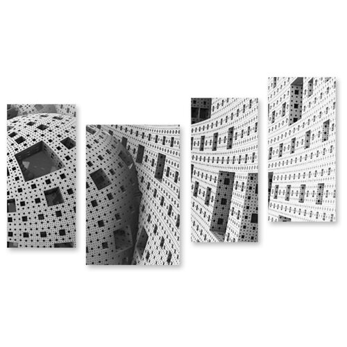 Модульная картина на холсте "Многоэтажные иллюзии" 150x95 см