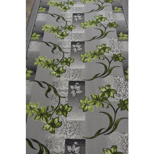 Ковровая дорожка на войлоке, Витебские ковры, с печатным рисунком, 1236_46, серая, 1.4*5 м
