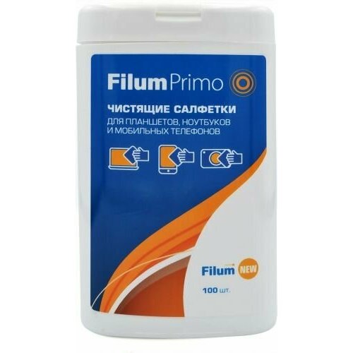 Filum Primo CLN-T1005 влажные салфетки 100 шт. 115 мм  x 90 мм, белый