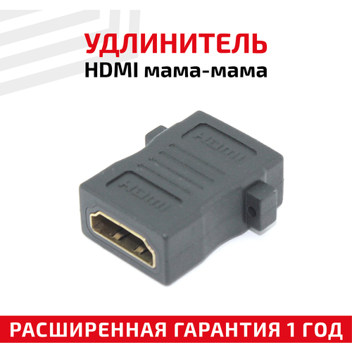 Прямой переходник (адаптер для монитора, удлинитель кабеля) на гнездо HDMI мама-мама для телевизора, компьютера (ноутбука), проектора
