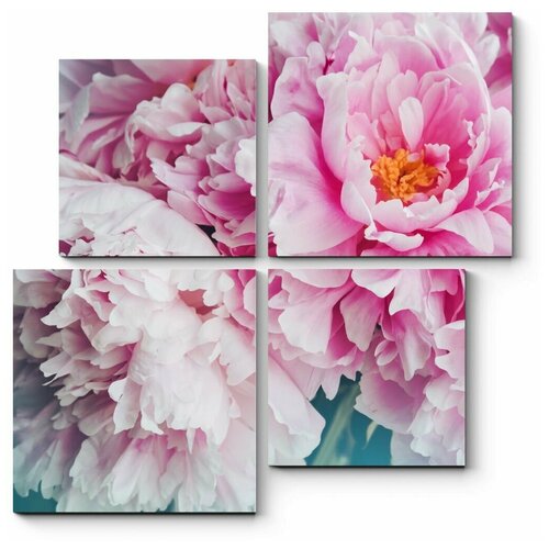 Модульная картина Нежно-розовые пионы 160x160
