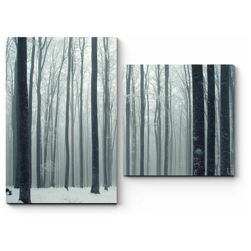 Модульная картина В зимнем лесу80x60
