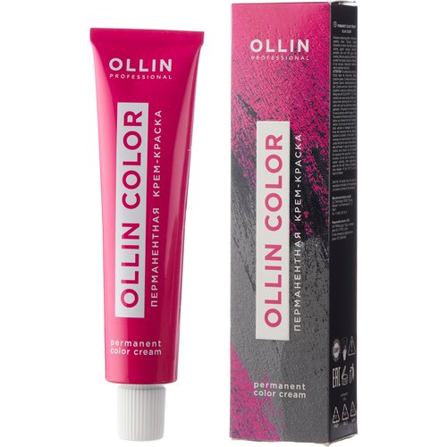 OLLIN Professional Color перманентная крем-краска для волос, 6/75 темно-русый коричнево-махагоновый, 60 мл