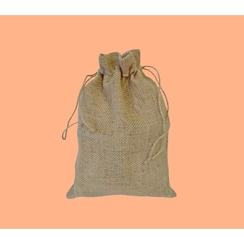 Джутовый мешок подарочный, 22*30 см, цвет натуральный