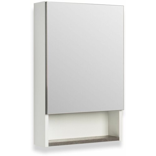 Зеркальный шкаф для ванной Runo Бари 50 /железный камень