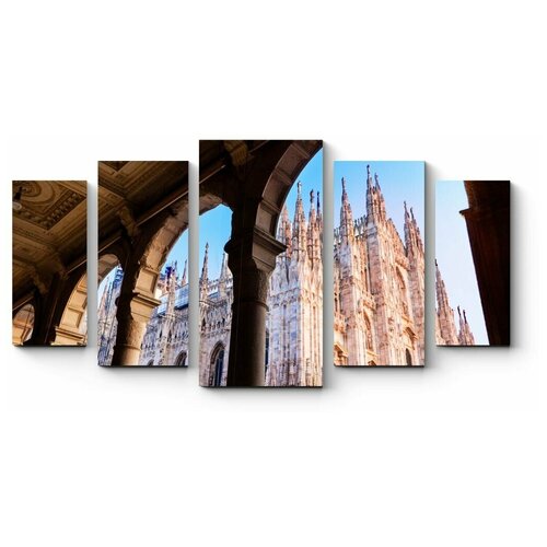 Модульная картина Миланский собор с необычного ракурса100x55