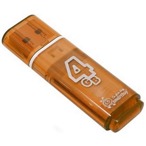 USB накопитель SmartBuy Glossy 4GB USB2.0, оранжевый