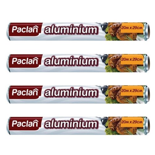 Фольга Paclan aluminium, 20 м х 29 см, 2000, 13 мкм х 29 см, 4 шт.