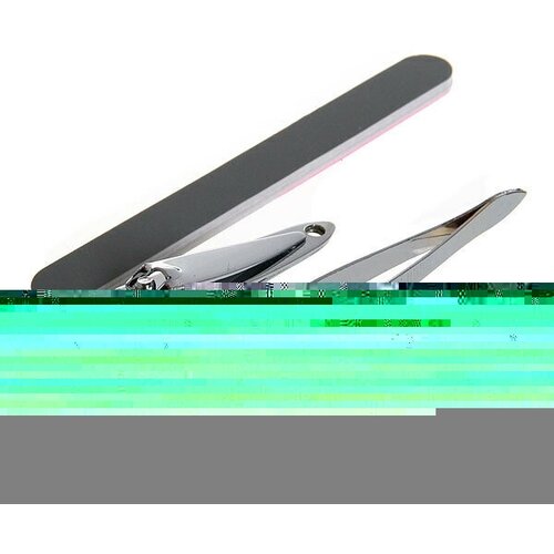 Маникюрный набор на блистере, 3 предмета «Ultramarine - Ваши ручки» (кусачки, пинцет и пилка наждачная)