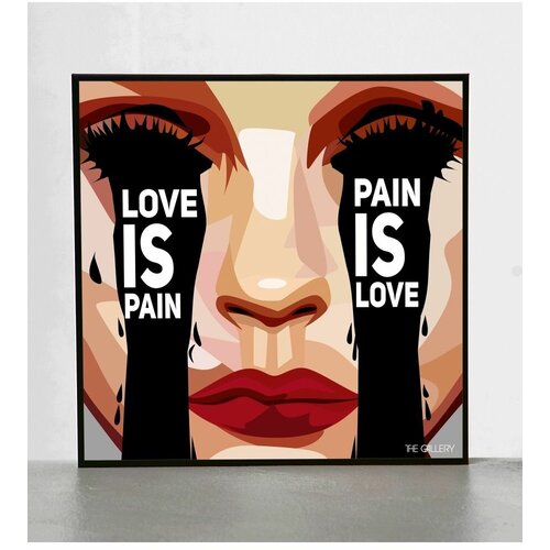 Картина постер Поп-арт Love is pain для лофта