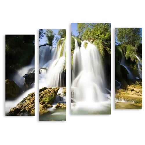 Модульная картина на холсте "Большой водопад" 120x95 см