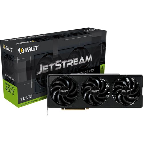 PALIT Видеокарта Palit PCI-E 4.0 PA-RTX4070 JETSTREAM NVIDIA GeForce RTX 4070 12Gb 192bit GDDR6X 1920/21000 HDMIx1 DPx3 HDCP Ret NED4070019K9-1047J