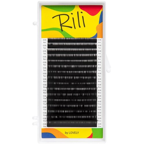 Ресницы черные Rili L 0.10 6 mm одна длина (16 линий)
