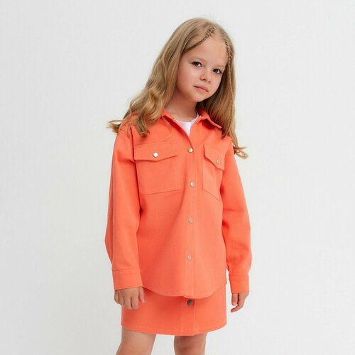 Школьная рубашка Kaftan, размер 30, оранжевый, бирюзовый