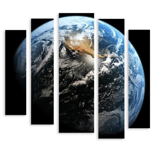 Модульная картина на холсте "Планета" 90x88 см