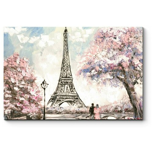 Модульная картина Город любви весной, Париж 110x73