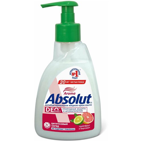 Мыло туалетное жидкое «Absolut» «Deo effect» 0,25л, грейпфрут и бергамот (Россия)