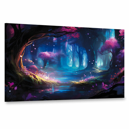 Интерьерная картина 100х60 "сказочный лес"