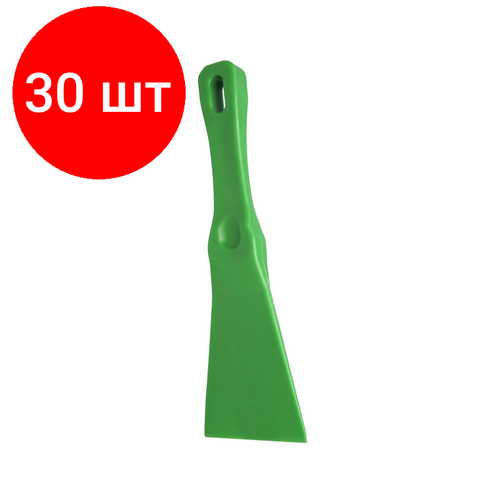 Комплект 30 штук, Скребок FBK 75x250мм, цельнолитой пластик зеленый 82904-5
