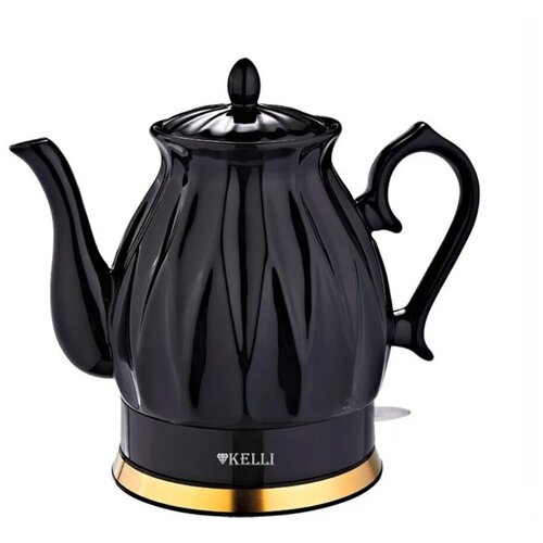 Чайник электрический KELLI KL-1341 2л, черный, керамика
