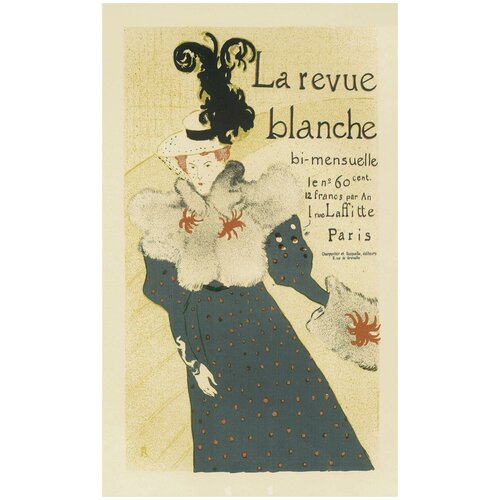 Постер / Плакат / Картина Рекламный плакат - Журнал La Revue Blanche 60х90 см в раме
