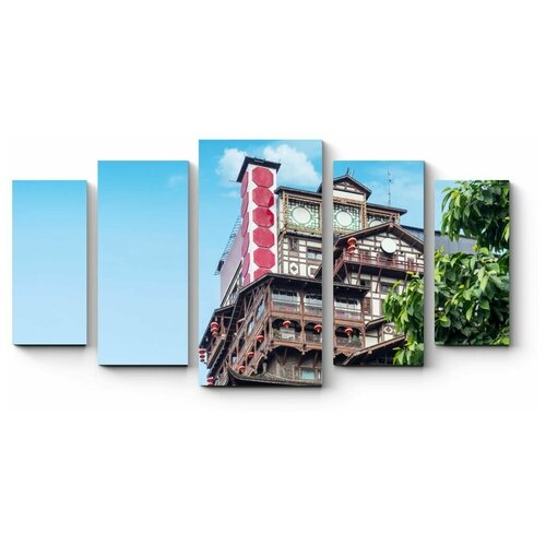 Модульная картина Классическая архитектура Китая150x83