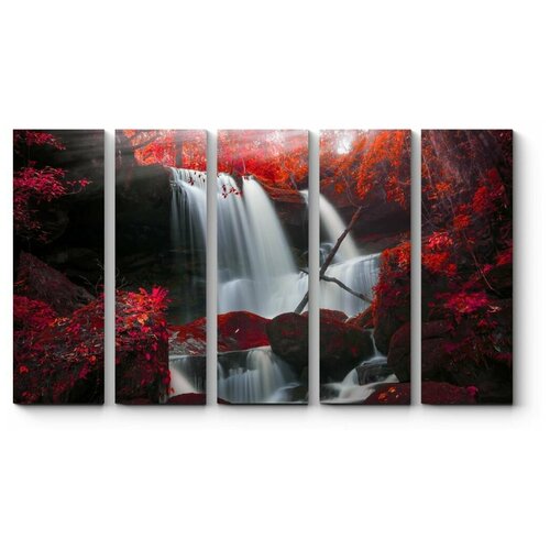 Модульная картина Осенний водопад в Таиланде 120x72