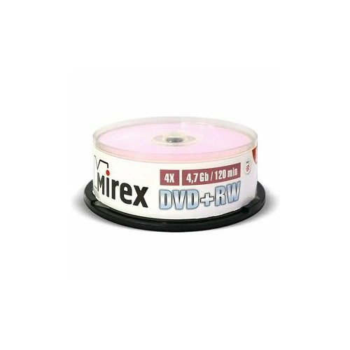 Диск DVD+RW Mirex 4.7 Gb, 4x, Cake Box (25), (25/300)