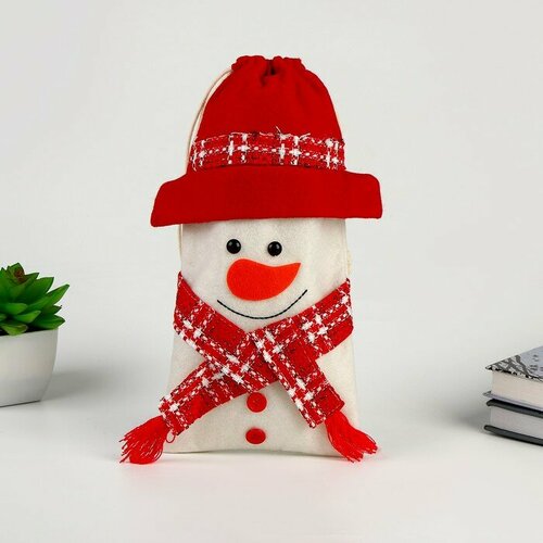 Мешок для подарков «Снеговик с шарфиком»
