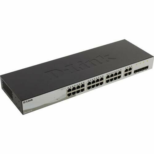 Управляемый коммутатор D-Link DGS-1210-28 /F3A, L2 Smart Switch with 24 10/100/1000Base-T ports and 4 1000Base-T/SFP combo-ports