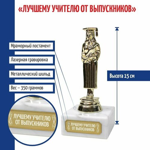 Подарки Статуэтка Учёба Ж "Лучшему учителю от выпускников" (15 см)
