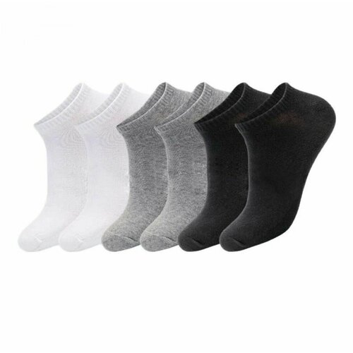 Носки Turkan, 3 пары, размер 36-40, черный, серый, белый