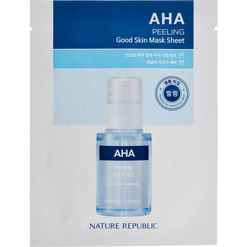 NATURE REPUBLIC Тканевая маска для лица с кислотами AHA Good Skin, 24 мл