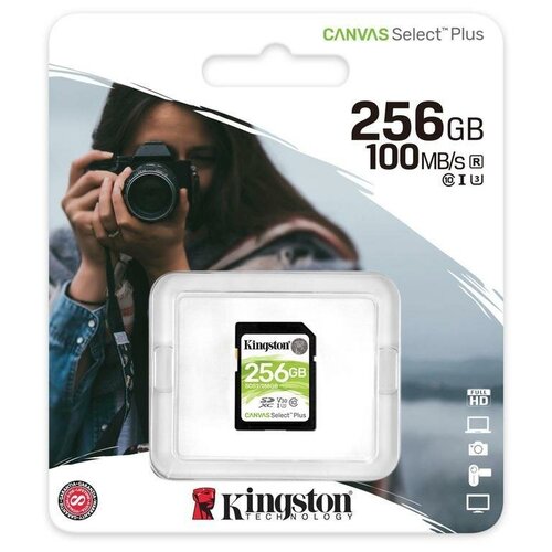 Карта памяти SDXC Kingston Canvas Select Plus 256Gb, SDS2/256Gb, 1шт.