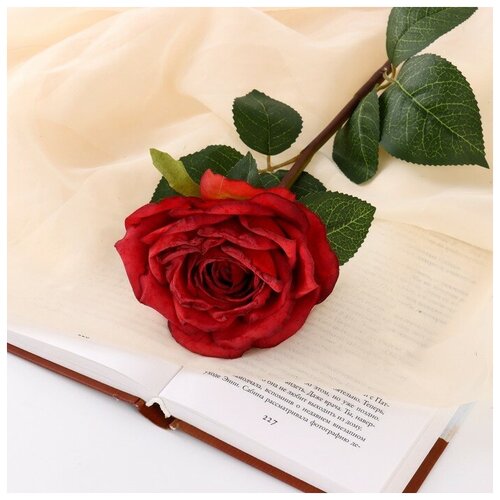 Цветы искусственные "Роза эстетик" 10х49 см, красный