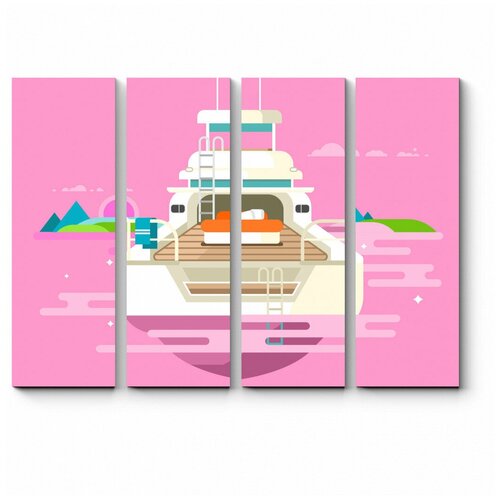 Модульная картина Путешествие в розовые мечты 90x68