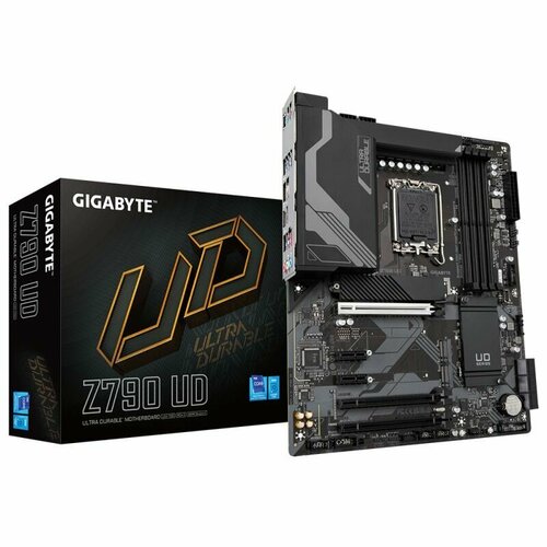 Мат. плата GIGABYTE S-1700 Z790 UD 3xPCI-Ex16, 2xPCI-Ex1, 4xDDR5, 3xM.2, HDMI/DP, CrossFire, ATX RTL