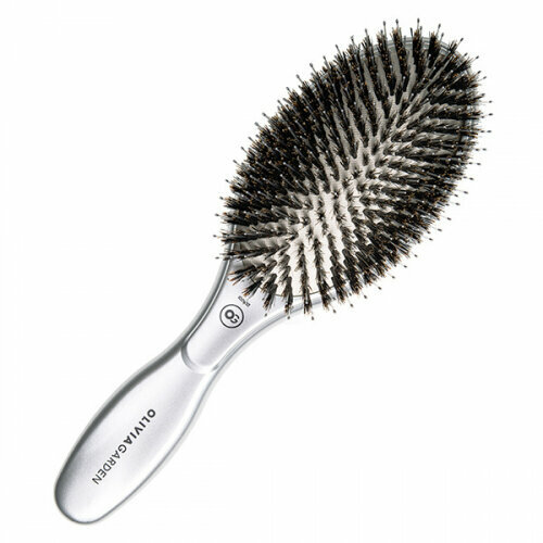 Щетка Olivia Garden EXPERT CARE OVAL Boar&Nylon Bristles Silver щетина+нейлон