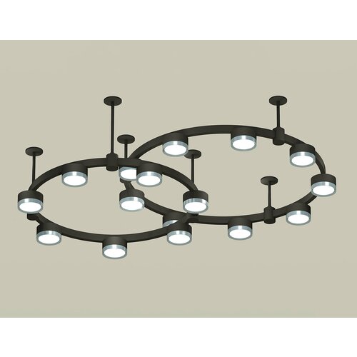 Потолочная люстра Ambrella Traditional DIY XR92221160, GX53, кол-во ламп:16шт, Черный
