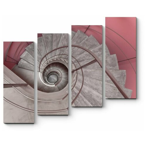 Модульная картина Спиральная лестница 140x121