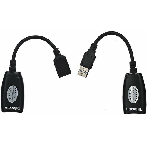 Telecom Адаптер-удлинитель USB-AMAF/RJ45, по витой паре до 45m (6926123510322)