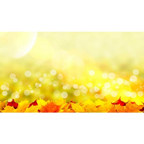 Картина на холсте 60x110 Альянс Лес "Листья осенние autumn лучи" на подрамнике / интерьер/ декор