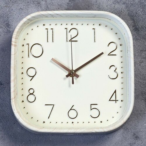 Часы настенные, серия: Классика, "Джеси", дискретный ход, 22х22 см, 20 см, часы интерьерные