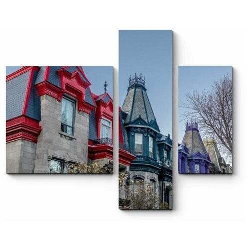 Модульная картина Красочные Викторианские дома в Канаде100x83