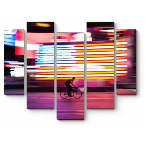 Модульная картина Велосипедист в движении151x123