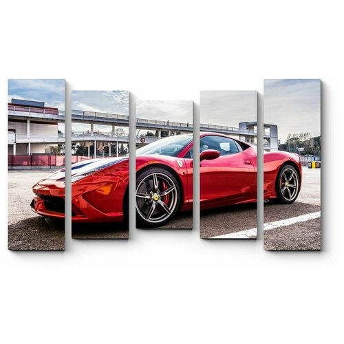Модульная картина Красный Ferrari 458100x60