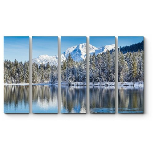 Модульная картина Красота горного озера 150x90