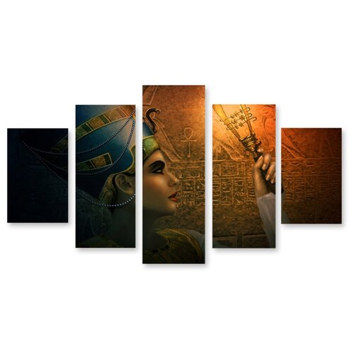 Модульная картина на холсте "Царица Египта" 90x54 см